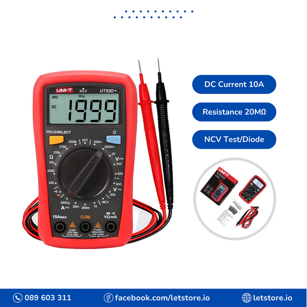 Digital Multimeter LCD UNI-T UT33D+ – LET STORE