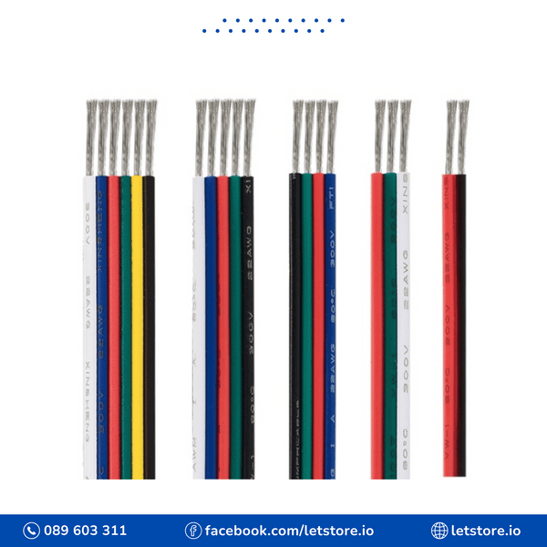 LED Strip Connector Cable 22AWG 2P 3P 4P 5P 6P Tinned Copper Wire Insu ...