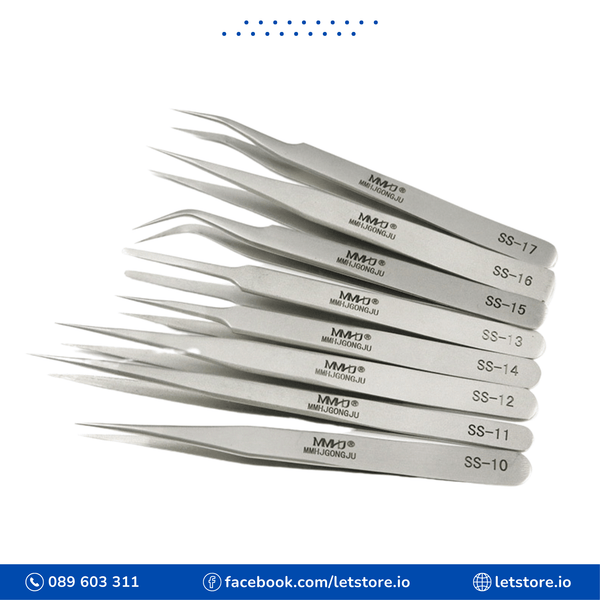 Stainless Steel Straight and Curved Non Magnetic Tweezers Use for Dent ...