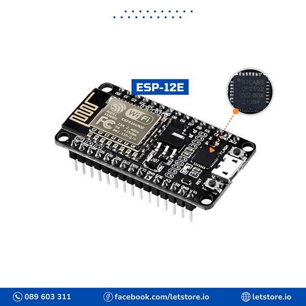 NodeMCU V2 ESP8266 ESP-12E WIFI Module Development Board CP2102 – LET STORE