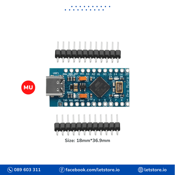 Pro Micro ATmega32U4 Pro Micro 5V 16MHz MU Chip Type-C USB – LET STORE