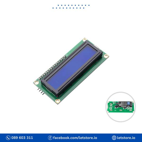 LCD1602 I2C IIC 1602 16x2 1602A Blue Screen Serial LCD Module – LET STORE