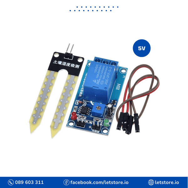 Soil Moisture Sensor with 5V 12V Relay Module and Threshold Potentiome ...
