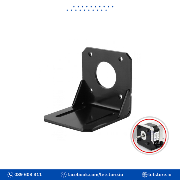 Steel L-Bracket for NEMA 17 42mm Stepper Motor Mounting Hole Diameter ...