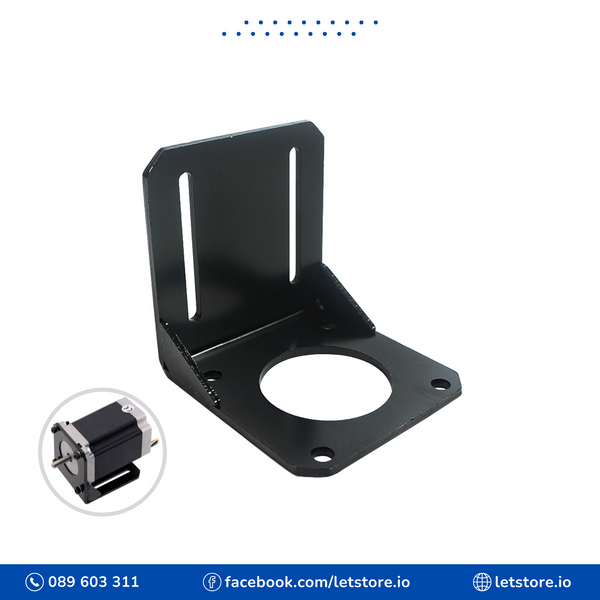 Steel L-Bracket for NEMA 23 57mm Stepper Motor Mounting Hole Diameter ...